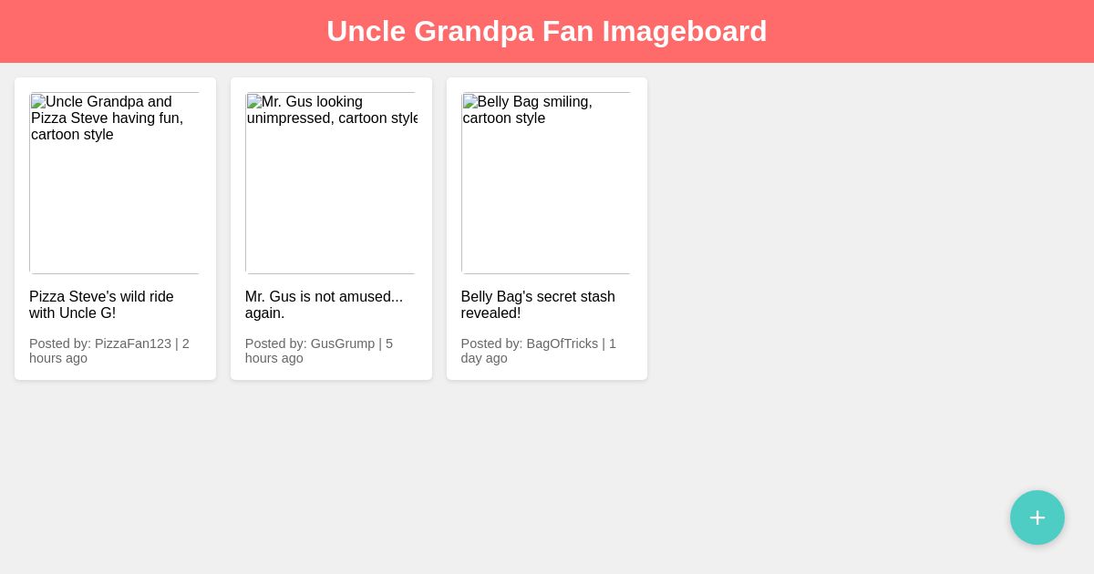 Uncle Grandpa Fan Imageboard style