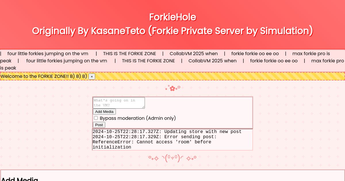 ForkieHole - The Forkie Zone Private Server™️