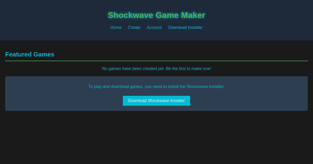 Shockwave Game Maker