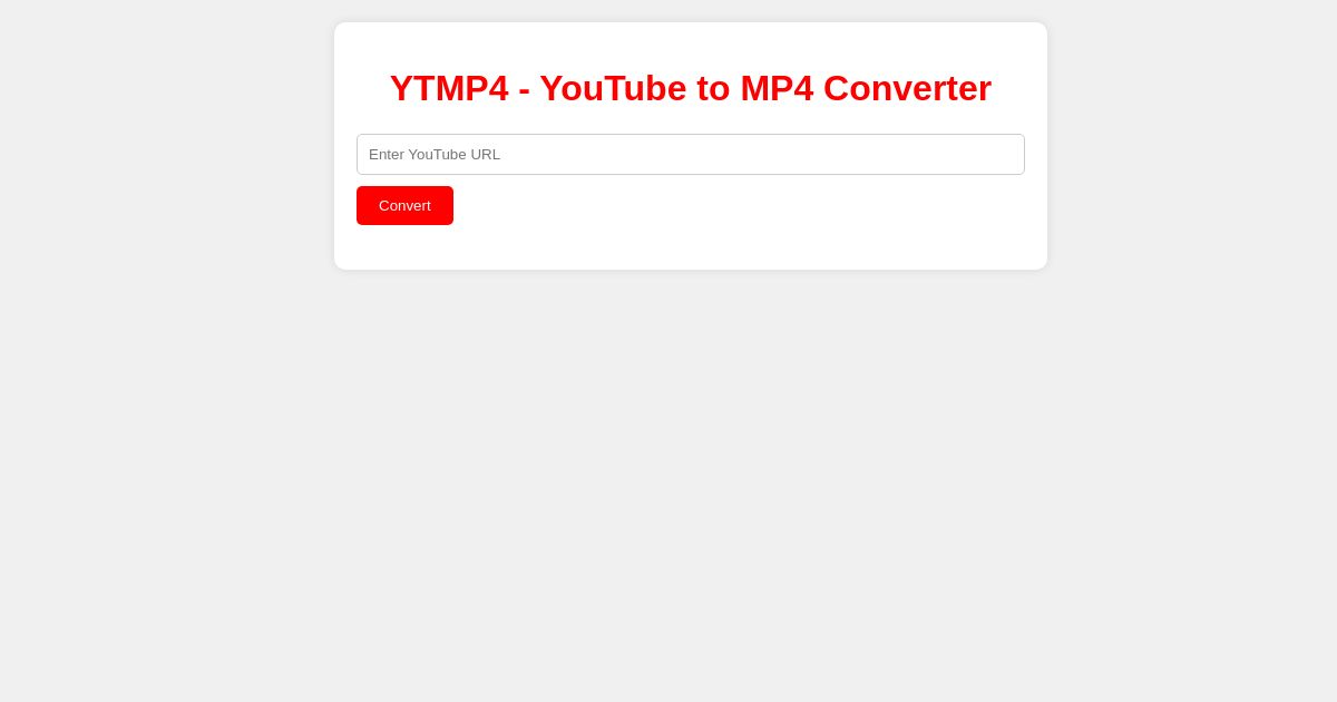 YTMP4 - YouTube to MP4 Converter