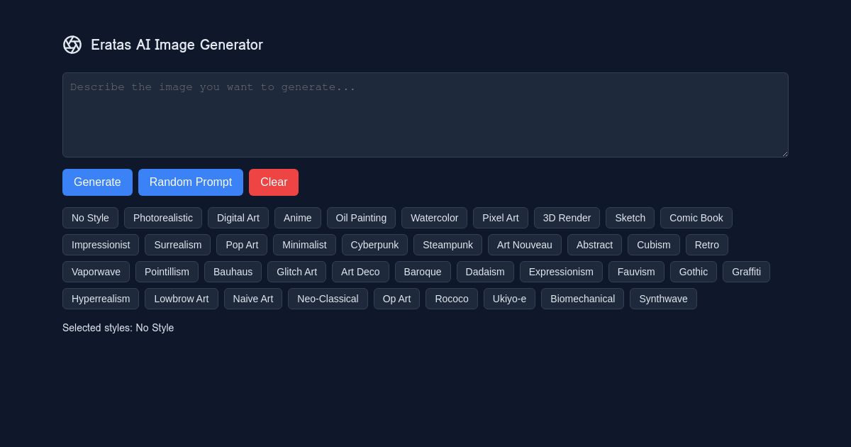 Eratas AI Image Generator
