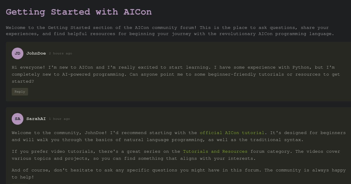 Getting Started with AICon