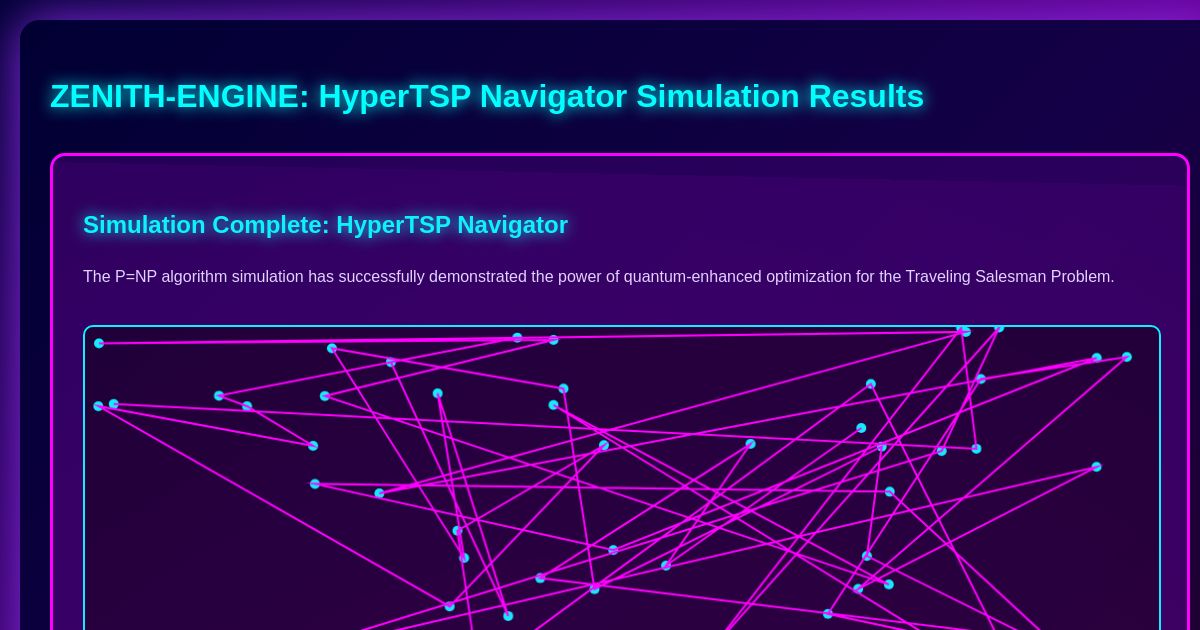 ZENITH-ENGINE: HyperTSP Navigator Simulation Results