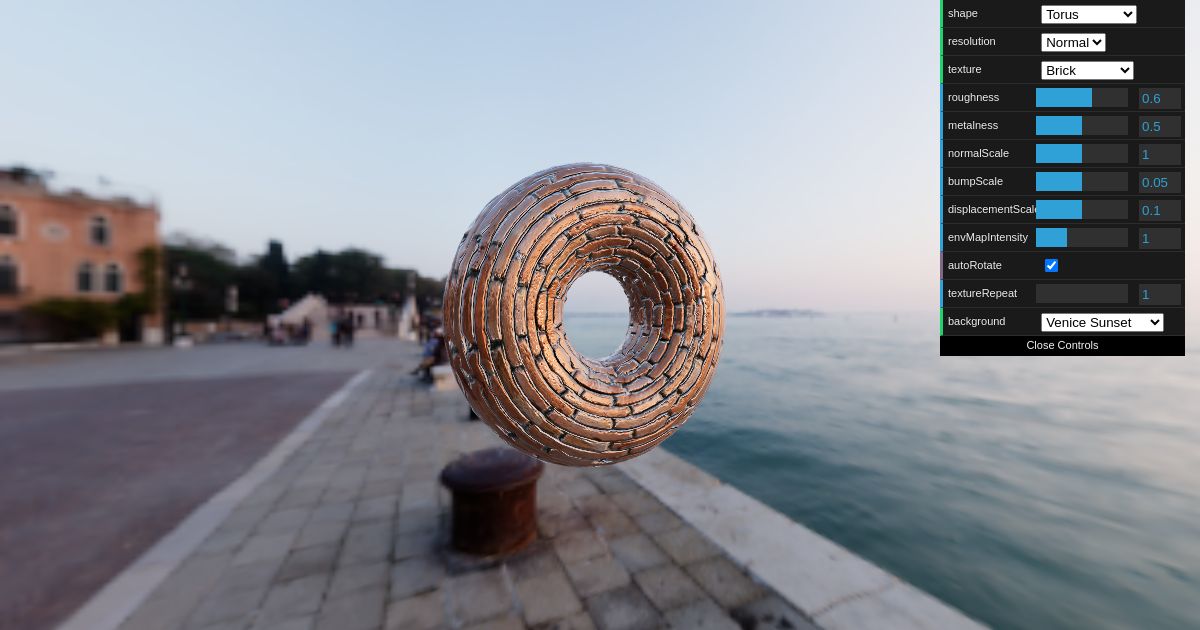 3D Shape Viewer with Diverse Textures and Backgrounds