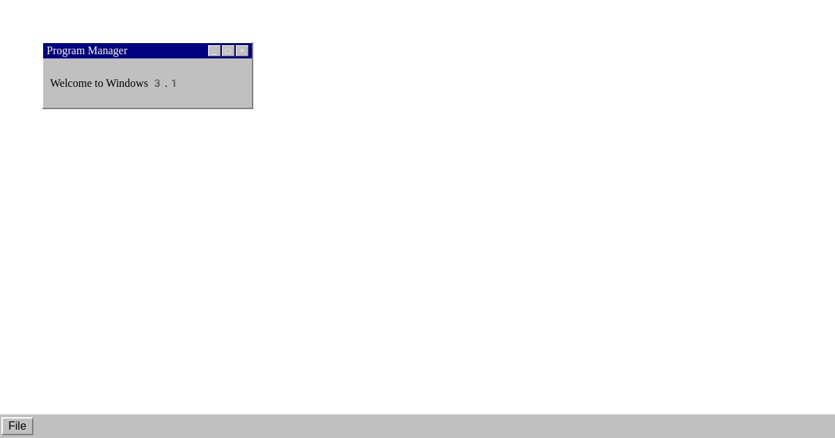 Windows 3.1 (Alpha)