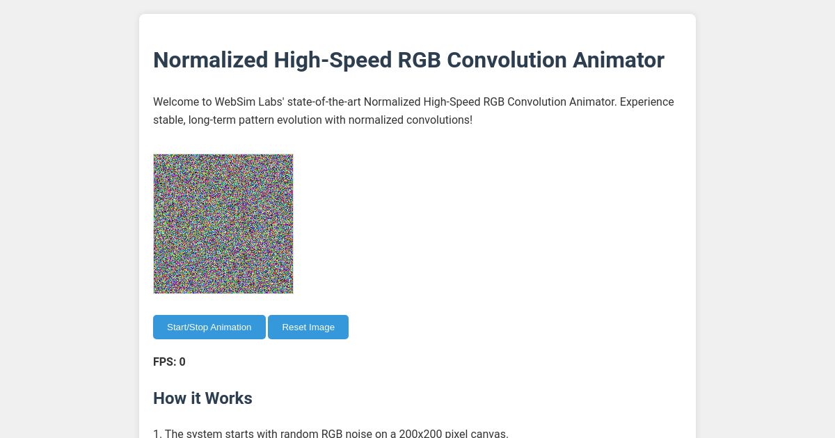 Normalized High-Speed RGB Convolution Animator - WebSim Labs