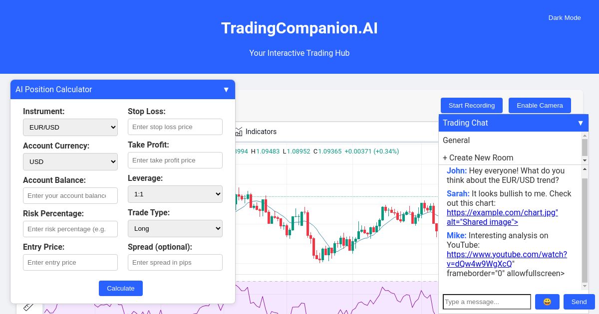TradingCompanion.AI - Your Interactive Trading Hub