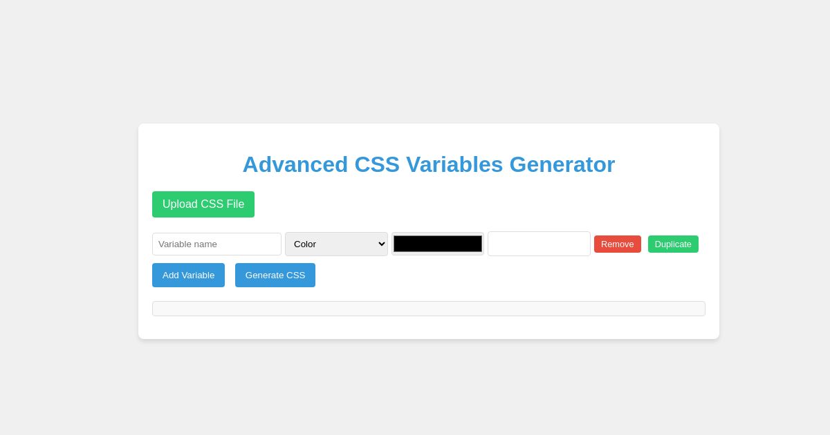 CSS Variables Generator