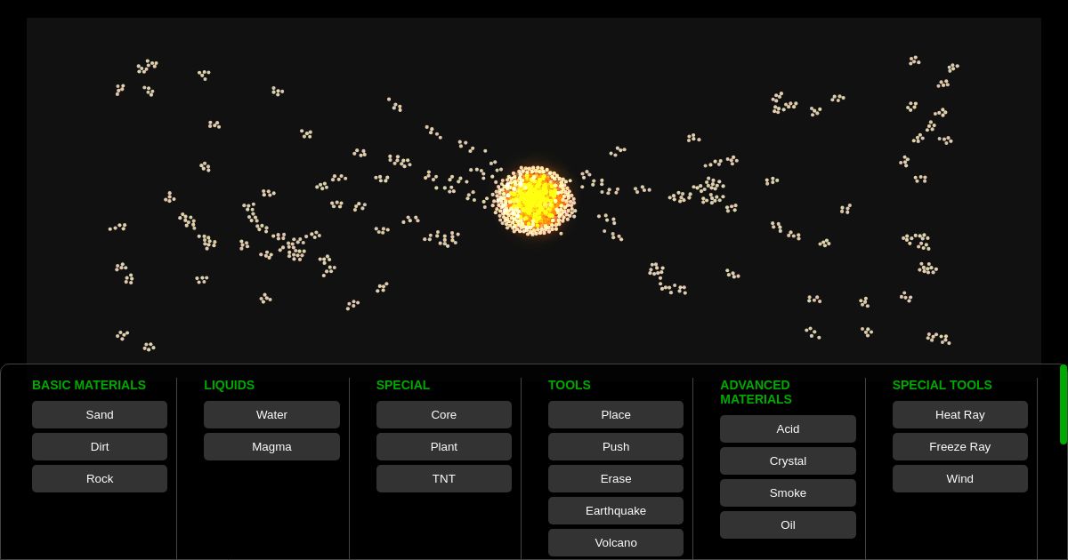 Gravity Well Sand Simulator